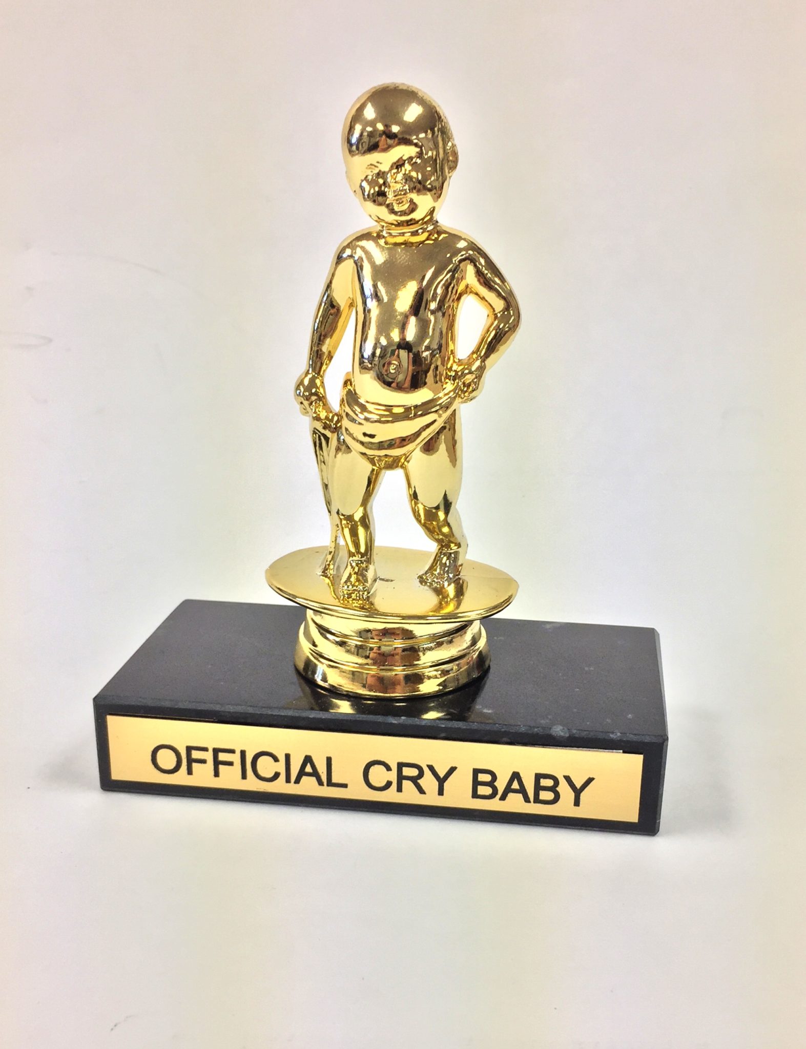 5" Tall "Cry Baby" trophy on marble base - Fantasy Trophy Store