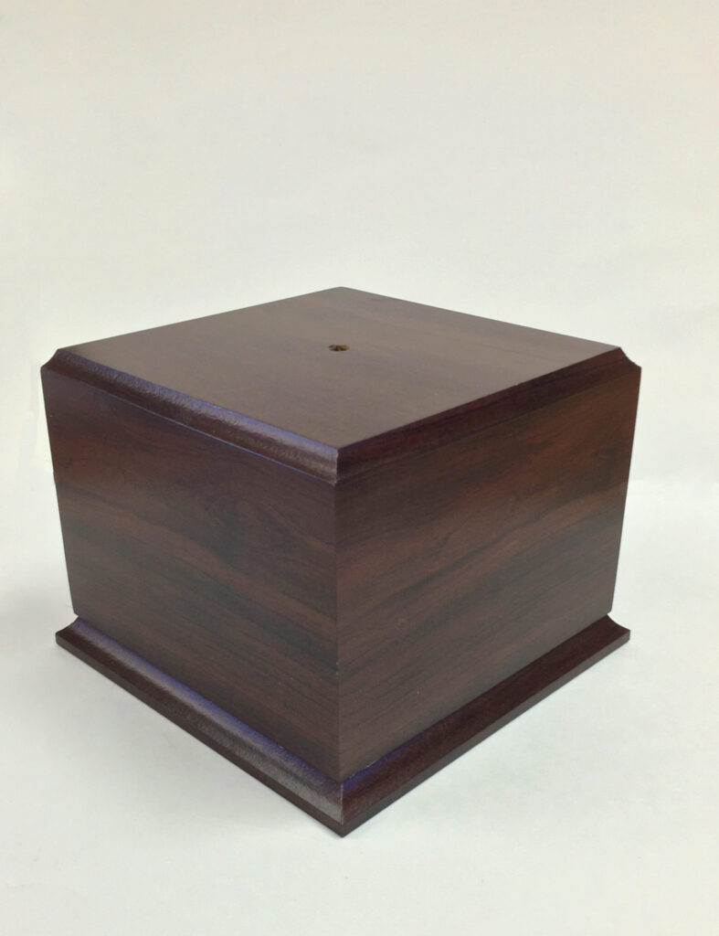 7 x 7 x 5 1/4" Tall Walnut Base - Fantasy Trophy Store